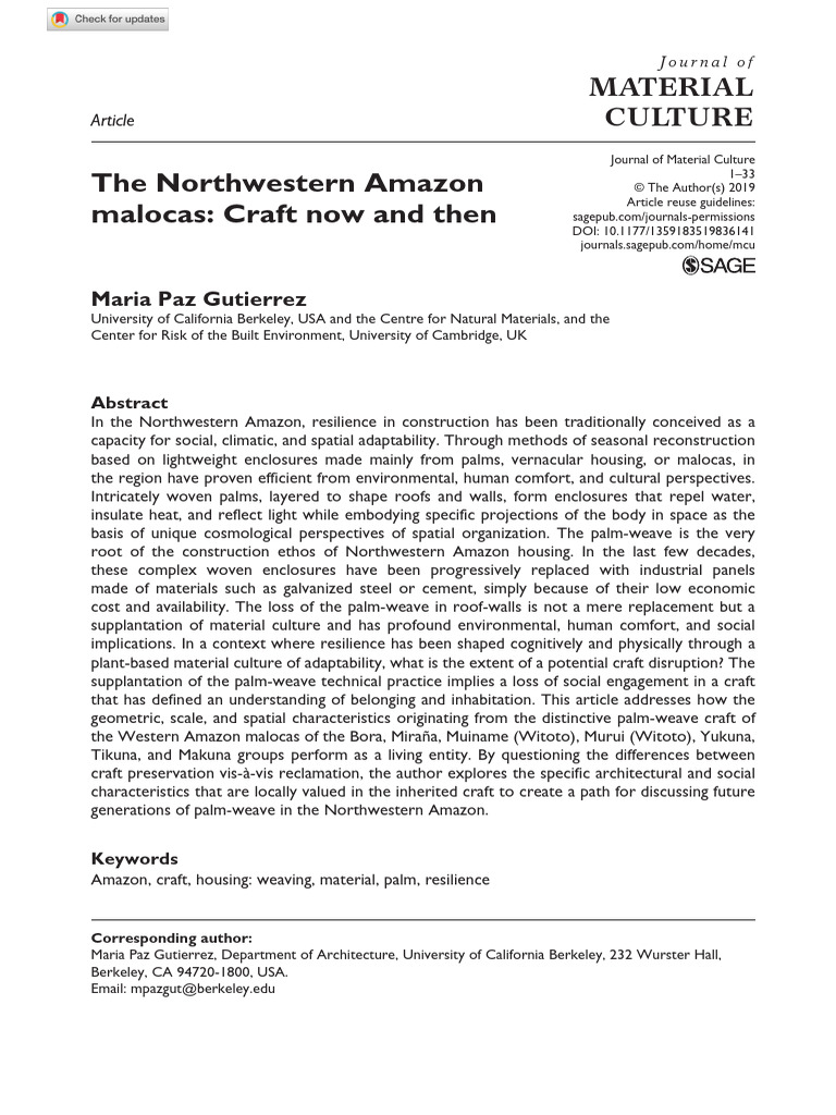 Crafting Resilience in Amazon Malocas | PDF | Cartesian Coordinate ...