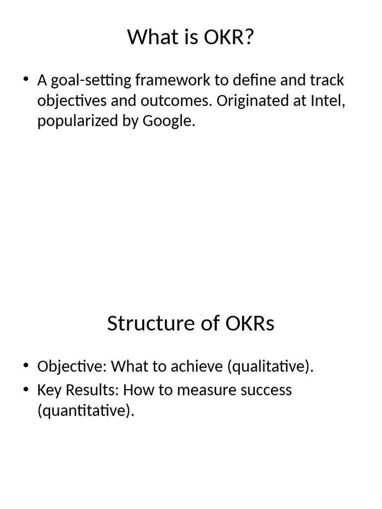 What Is OKR? | PDF