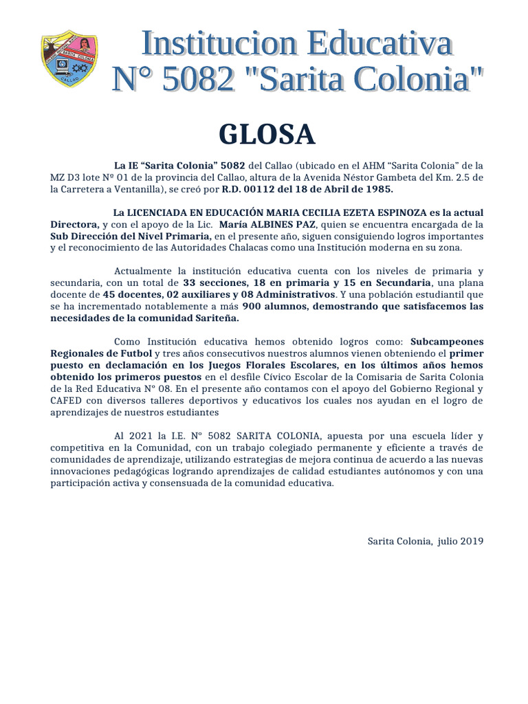 Glosa 2019 | PDF
