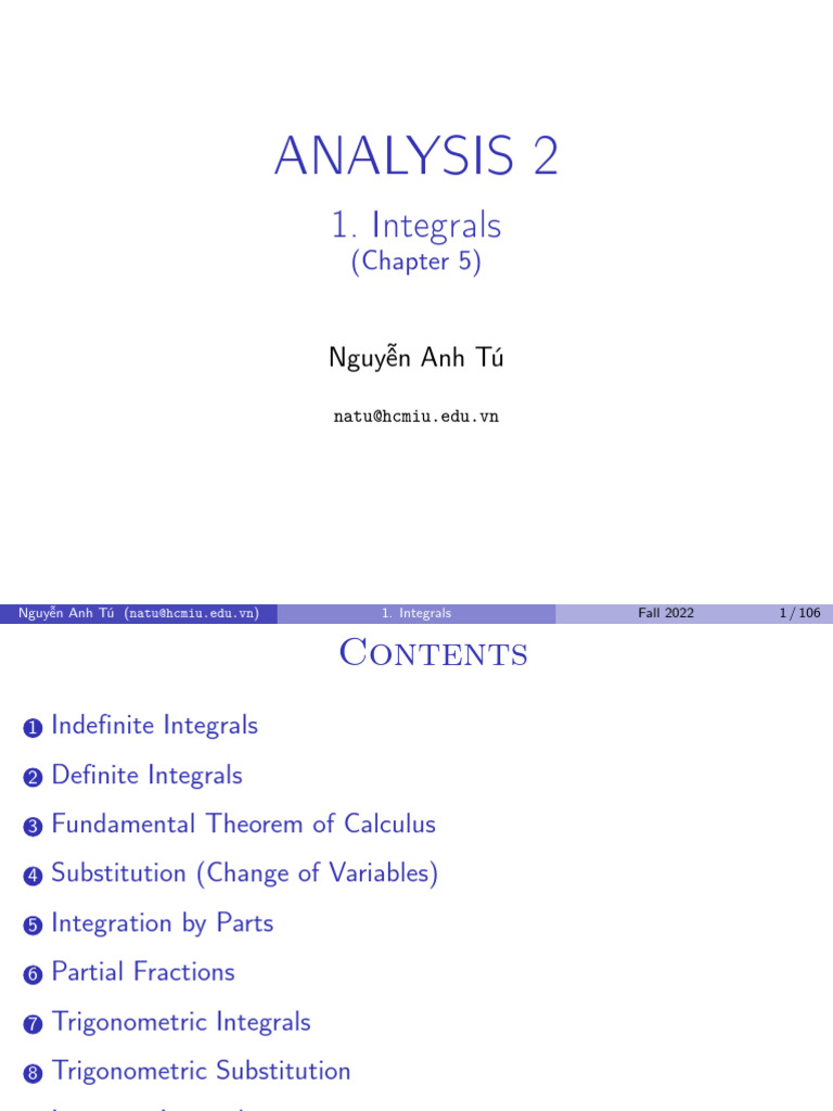 Analysis 2 | PDF | Integral | Mathematical Analysis
