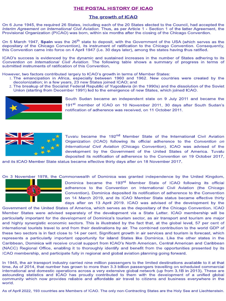 The Growth of ICAO | PDF