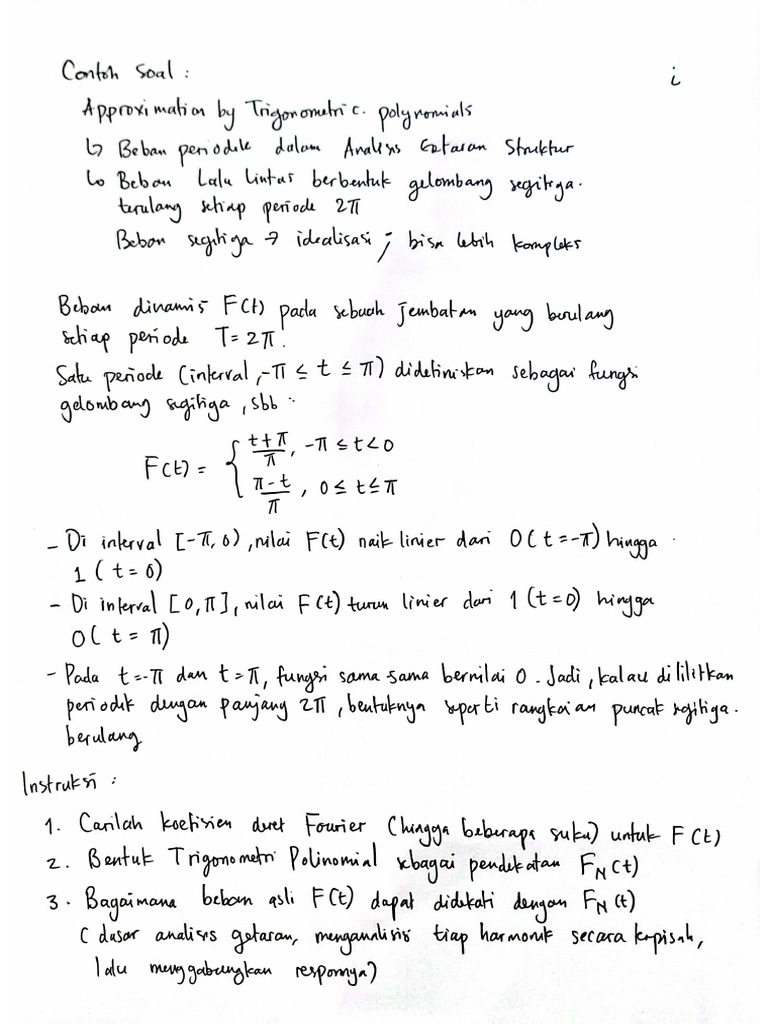 Contoh Soal Approximation by Trigonometric Polynomials | PDF