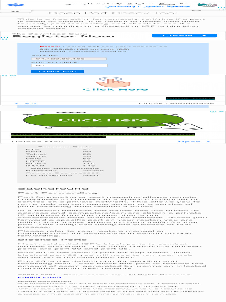 Open Port Check Tool - Verify Port Forwarding On Your Router | PDF | Port (Computer Networking ...