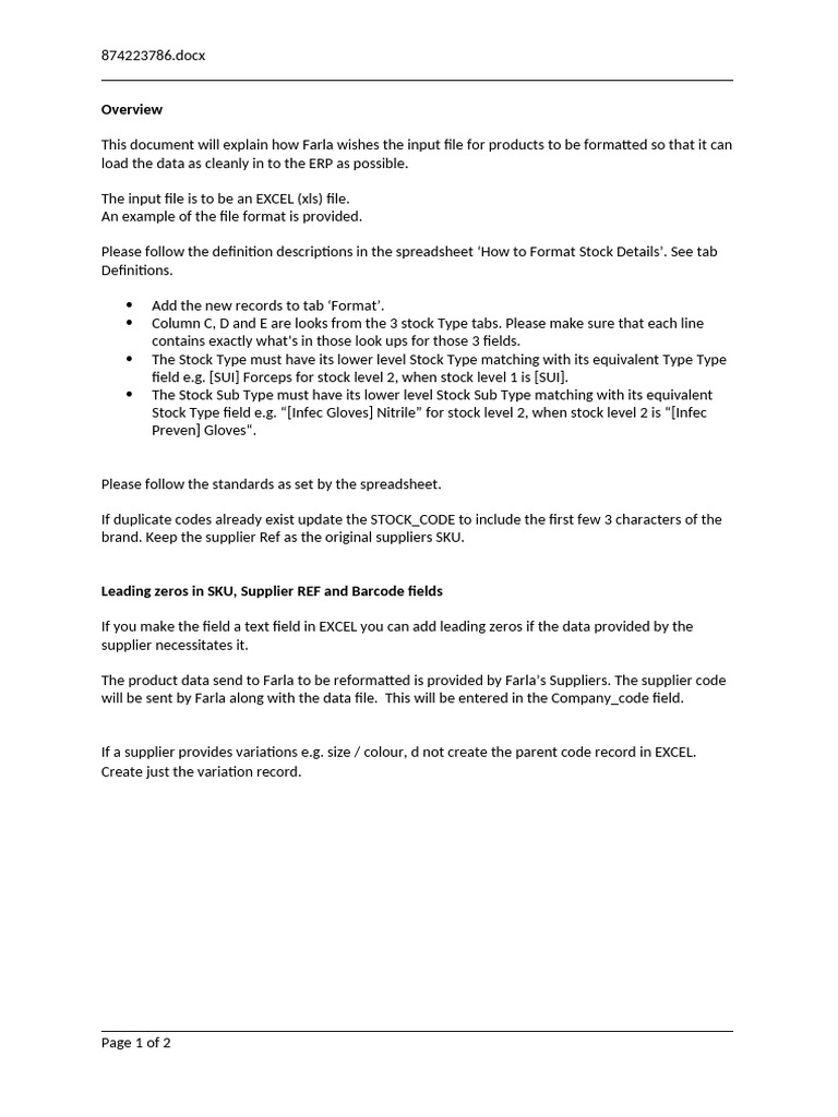 How To Format Stock Details | PDF | Microsoft Excel | Software Engineering