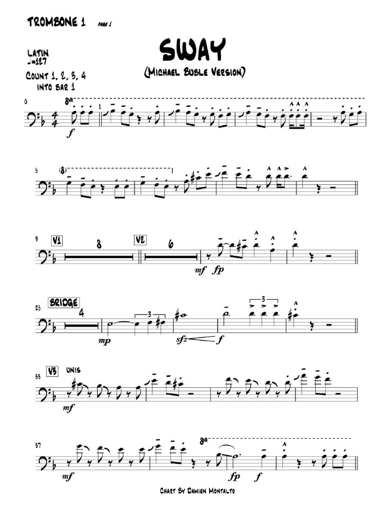 Sway - Trombone - Michael Buble | PDF