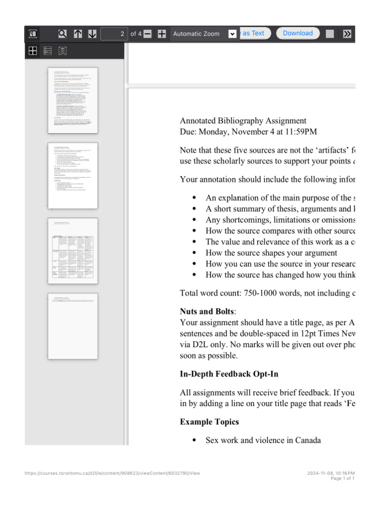 Annotated Bibliography Guidelines | PDF | Human Communication