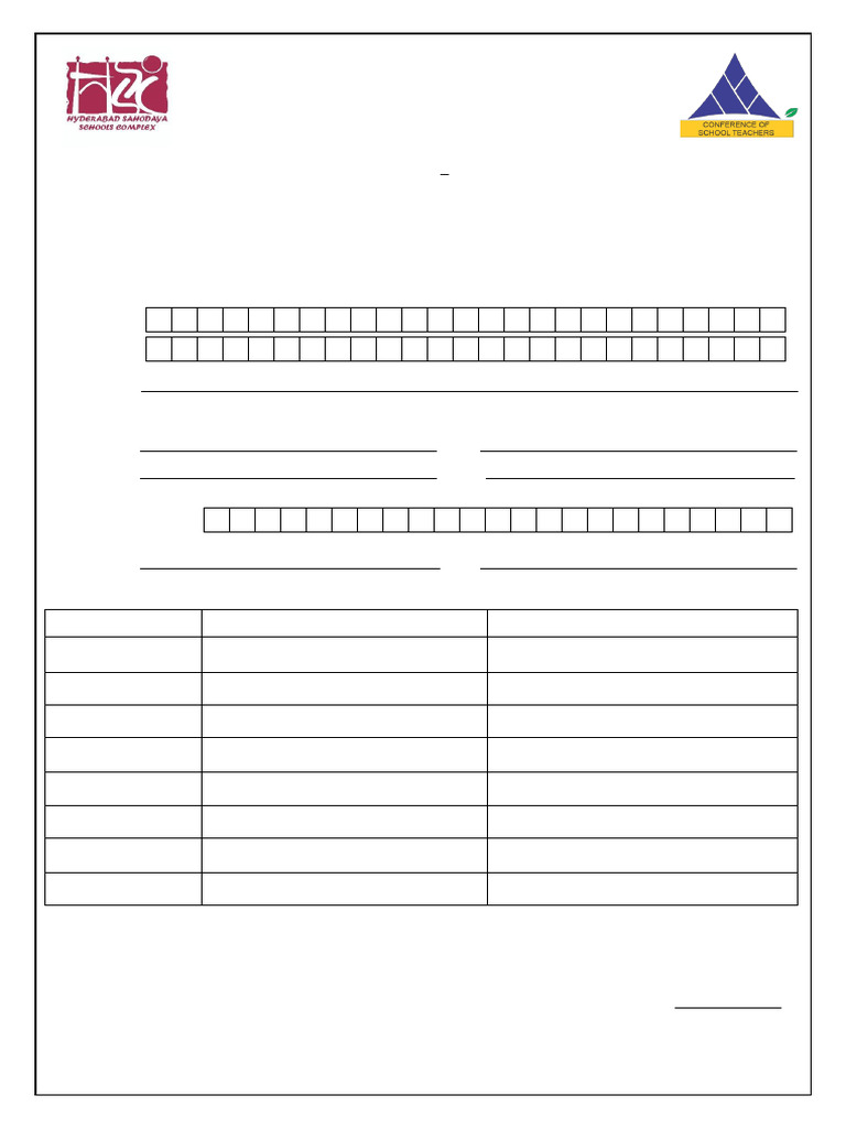 Participation Confirmation Form (PCF) - Conference of School Teachers | PDF