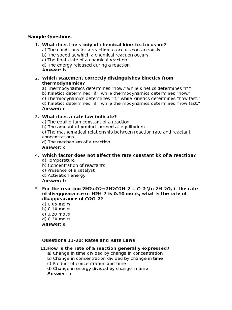 Catalyst Effects on Reaction Rates | PDF | Reaction Rate | Chemical ...