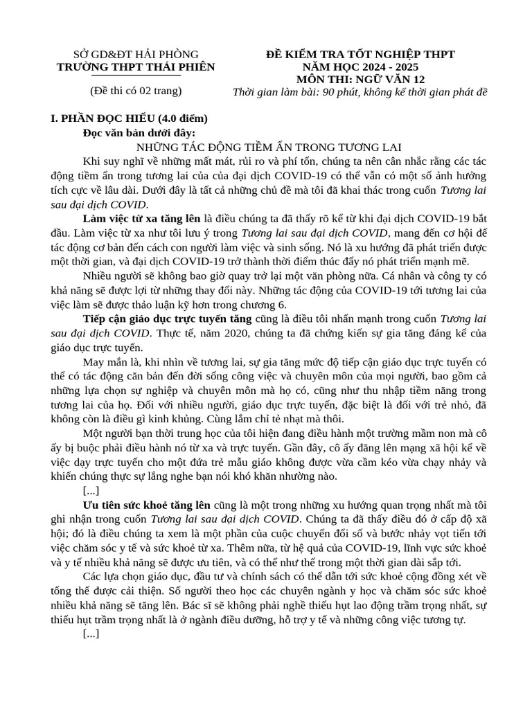 Đề 12 số 1 VBTT | PDF