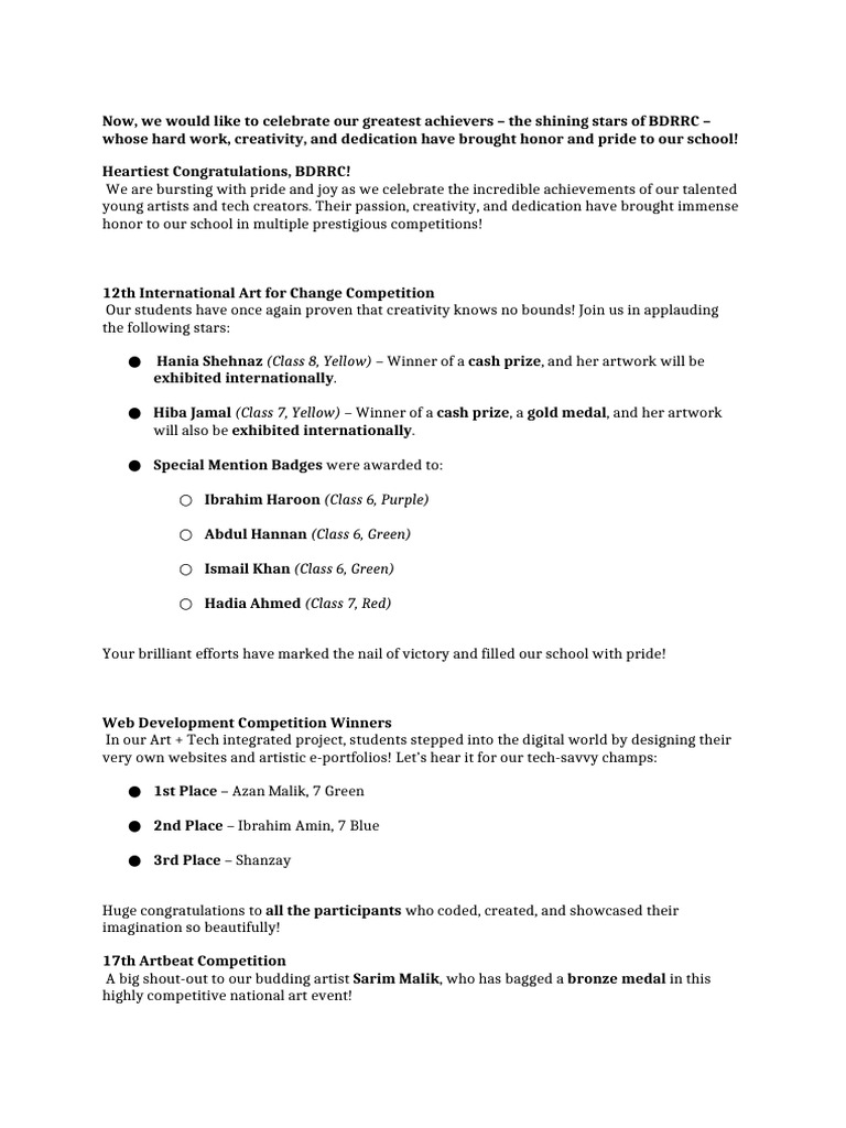 Morning Assembly Script | PDF
