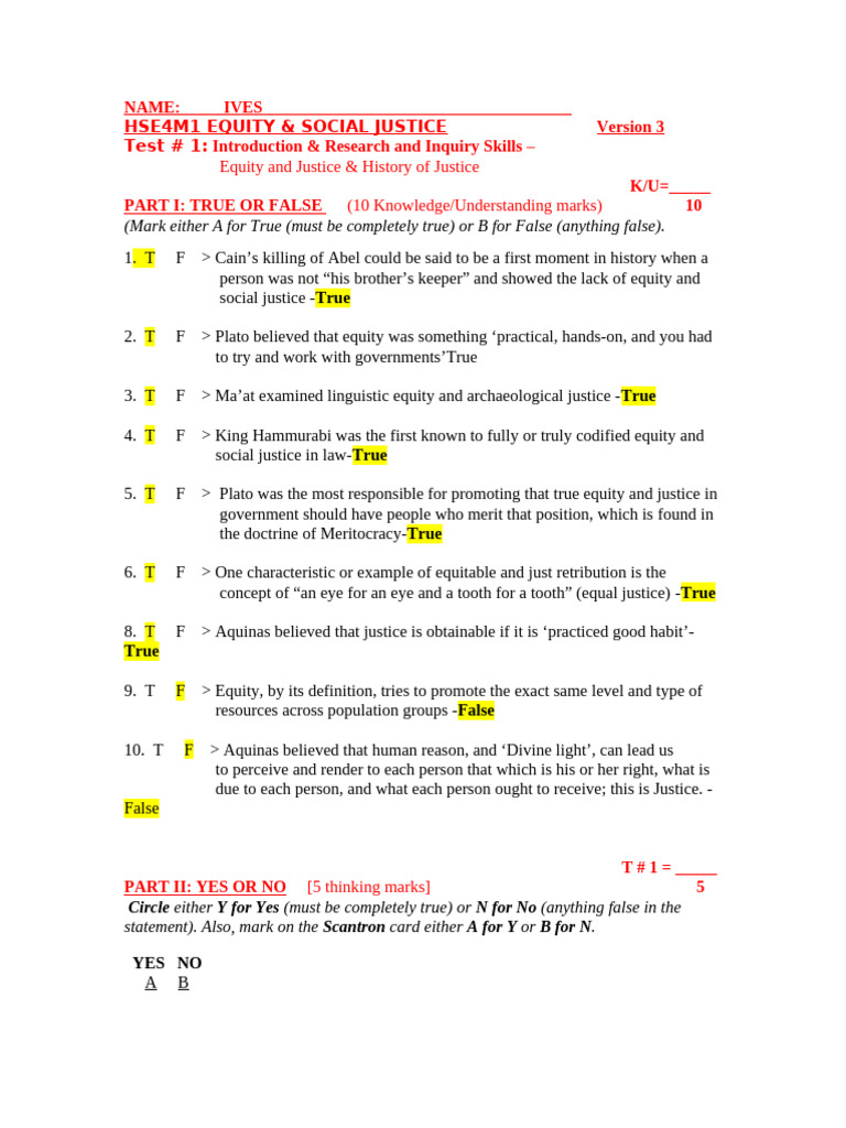 Equity & Social Justice Test Overview | PDF | Justice | Crime & Violence