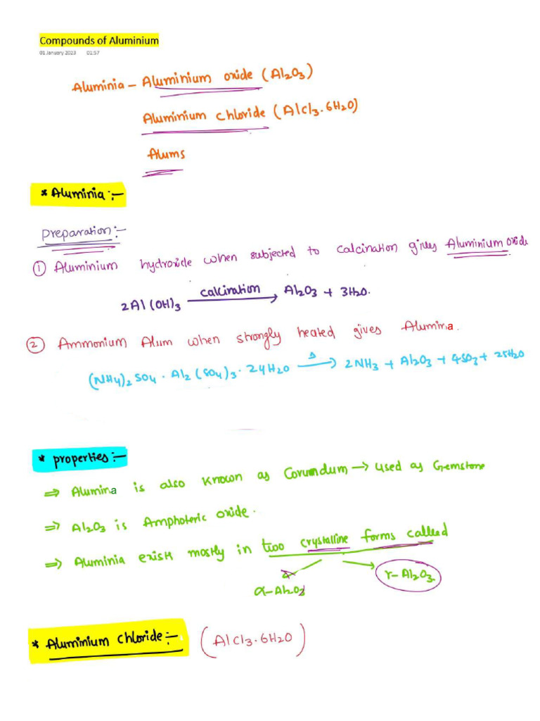 Compounds of Aluminum | PDF