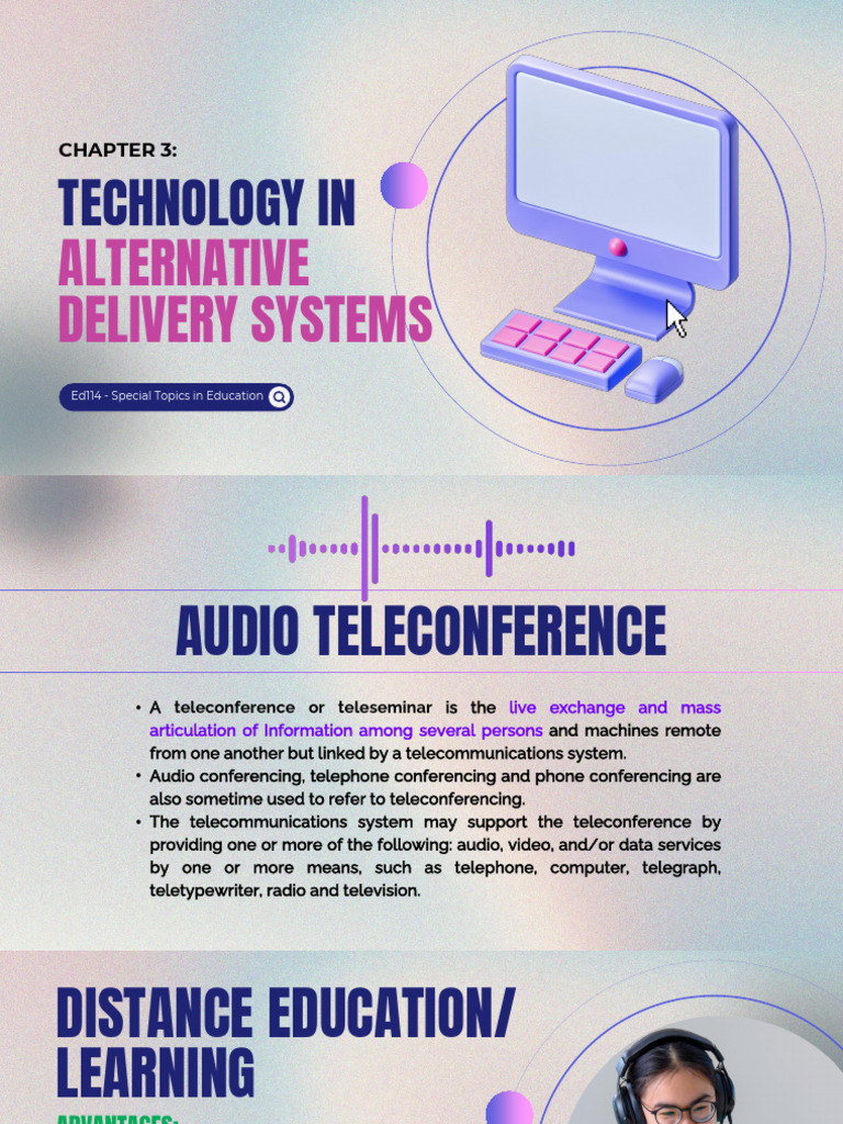 Technology in Alternative Delivery Systems | PDF | Distance Education ...