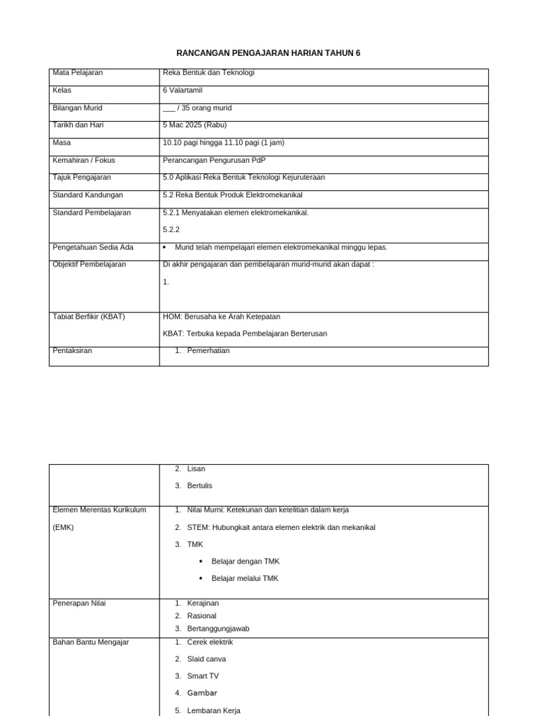 RPH RBT T6 M7 Biri | PDF