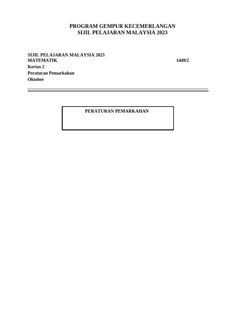 K2_SKEMA_GEMPUR_KECEMERLANGAN_MATEMATIK_PERLIS_F5_K2_2023_1_Copy 2 | PDF