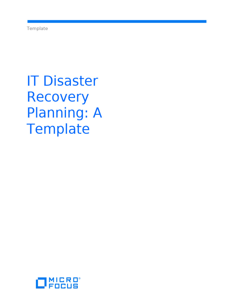 IT Disaster Recovery Plan Template | PDF | Backup | Computer Network