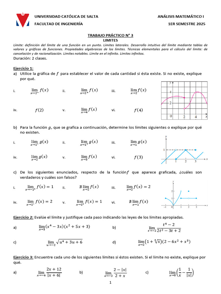 TP3 Ami 2025 | PDF | Límite (Matemáticas) | Función (Matemáticas)