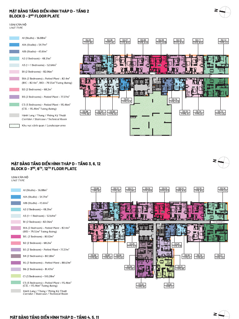 Block D Mặt Bằng | PDF