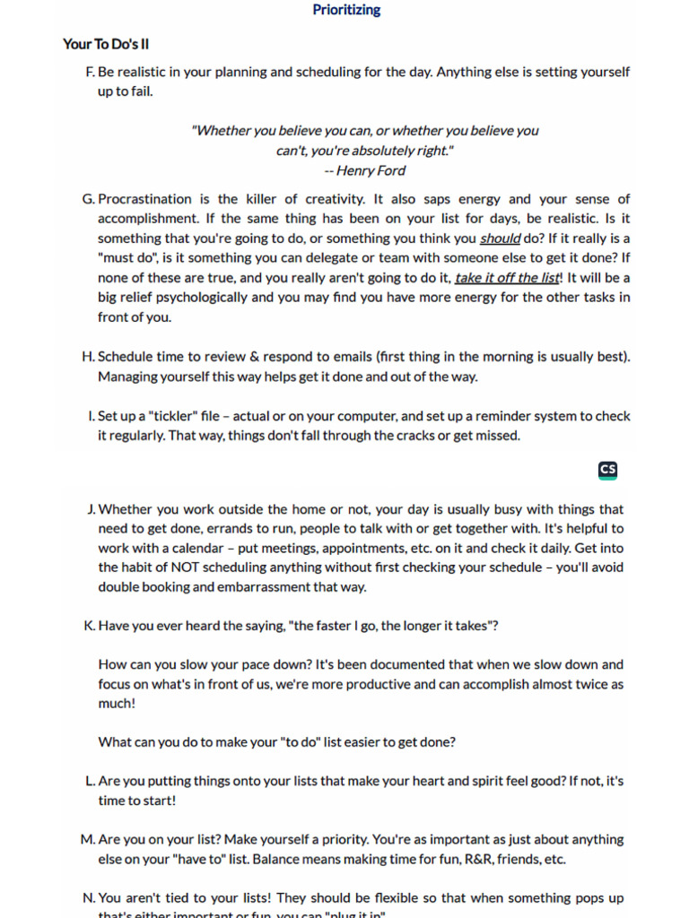 PerDev TimeManagement | PDF