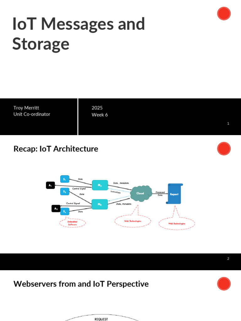 Lecture 6 - IoT Comms and Storage | PDF | Internet Of Things | Computing