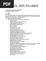 SSC CGL Complete Syllabus 2025-2026 | PDF