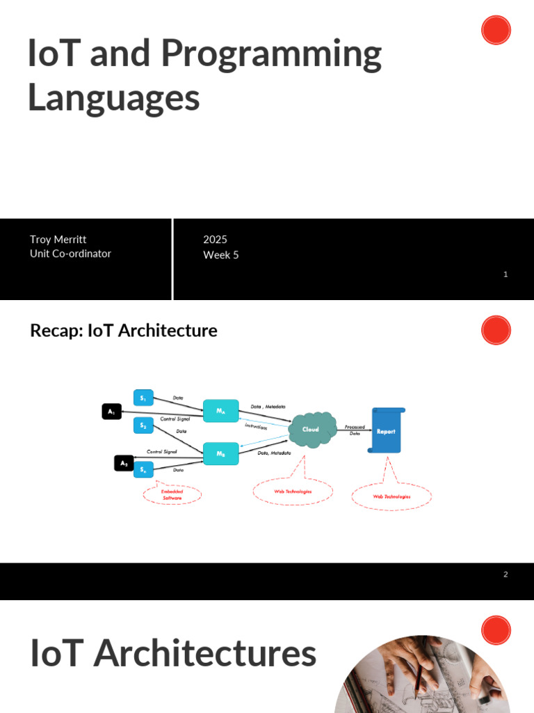 Lecture 5 - Iot Programming Languages | PDF | Dynamic Web Page | Php