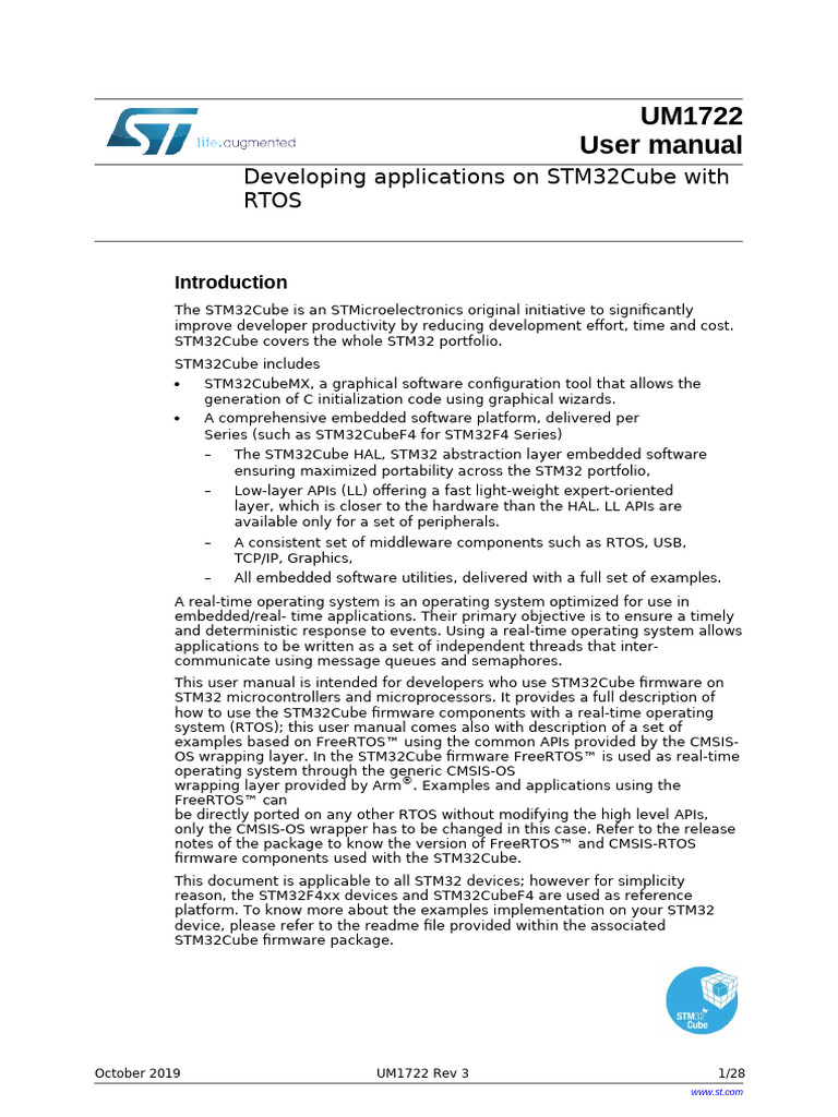 RTOS Implementation On STM32. | PDF | Embedded System | Microcontroller