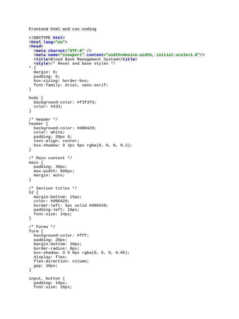 Frontend html and css coding for dbms | PDF | World Wide Web Consortium | World Wide Web ...