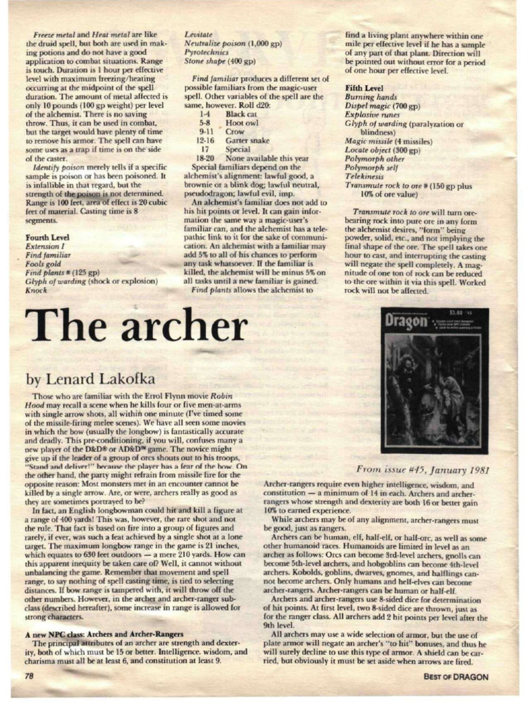 Archer | PDF