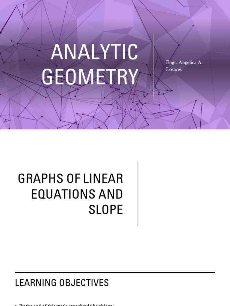 GRAPHS OF LINEAR EQUATION AND SLOPES | PDF | Coordinate System | Line (Geometry)