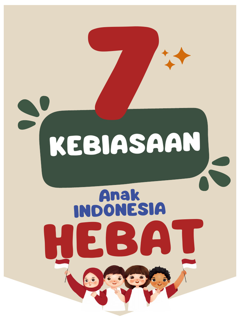 Poster 7 Kebiasaan Anak Hebat | PDF