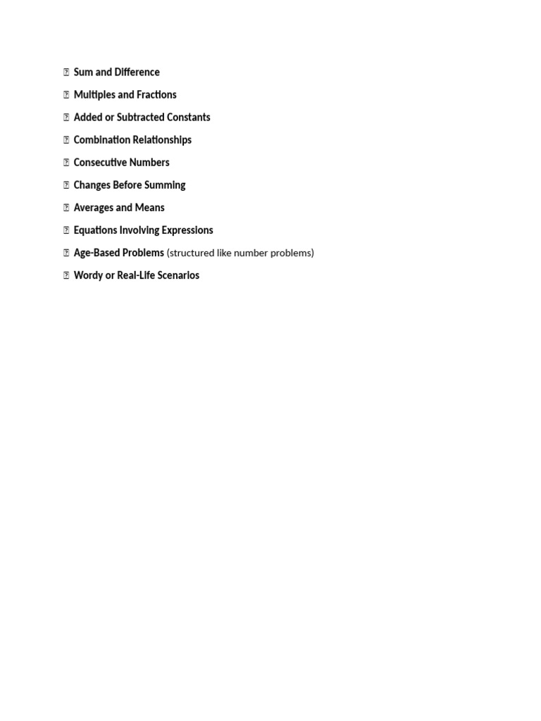 Core Variations of Linear Equations | PDF