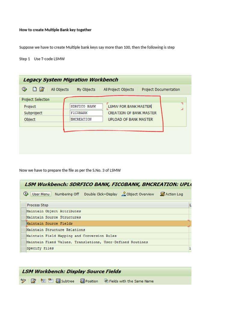 Note for creation of bank key | PDF