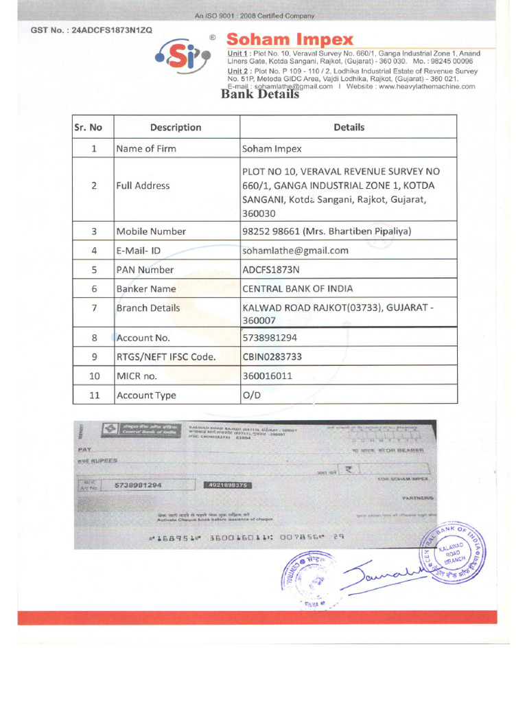 Bank Mandate and Cheque | PDF