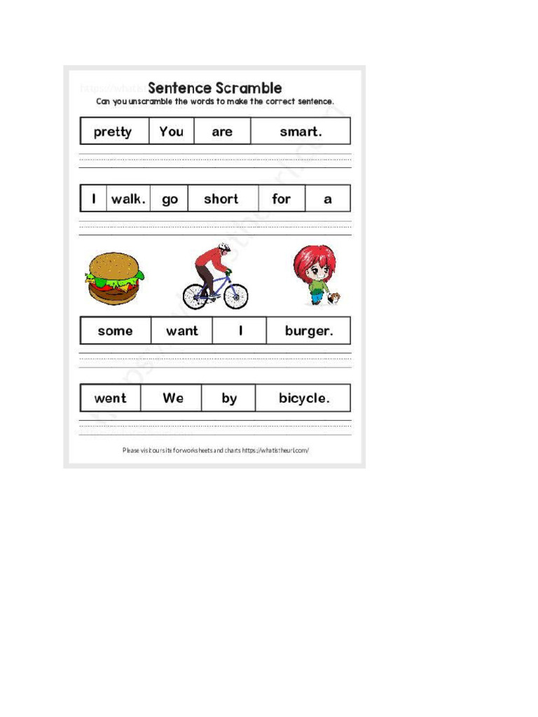 Jumble Sentence | PDF