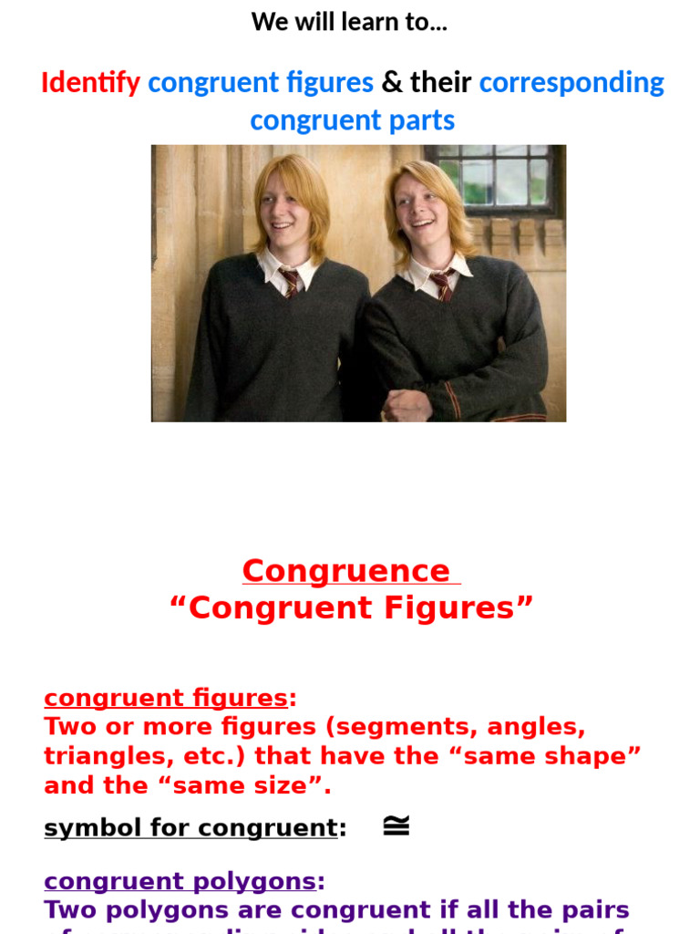 Understanding Congruent Figures and Parts | PDF | Euclidean Plane ...