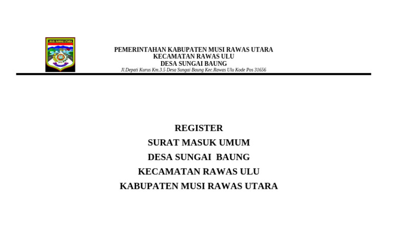 Coper Register Surat Masuk | PDF