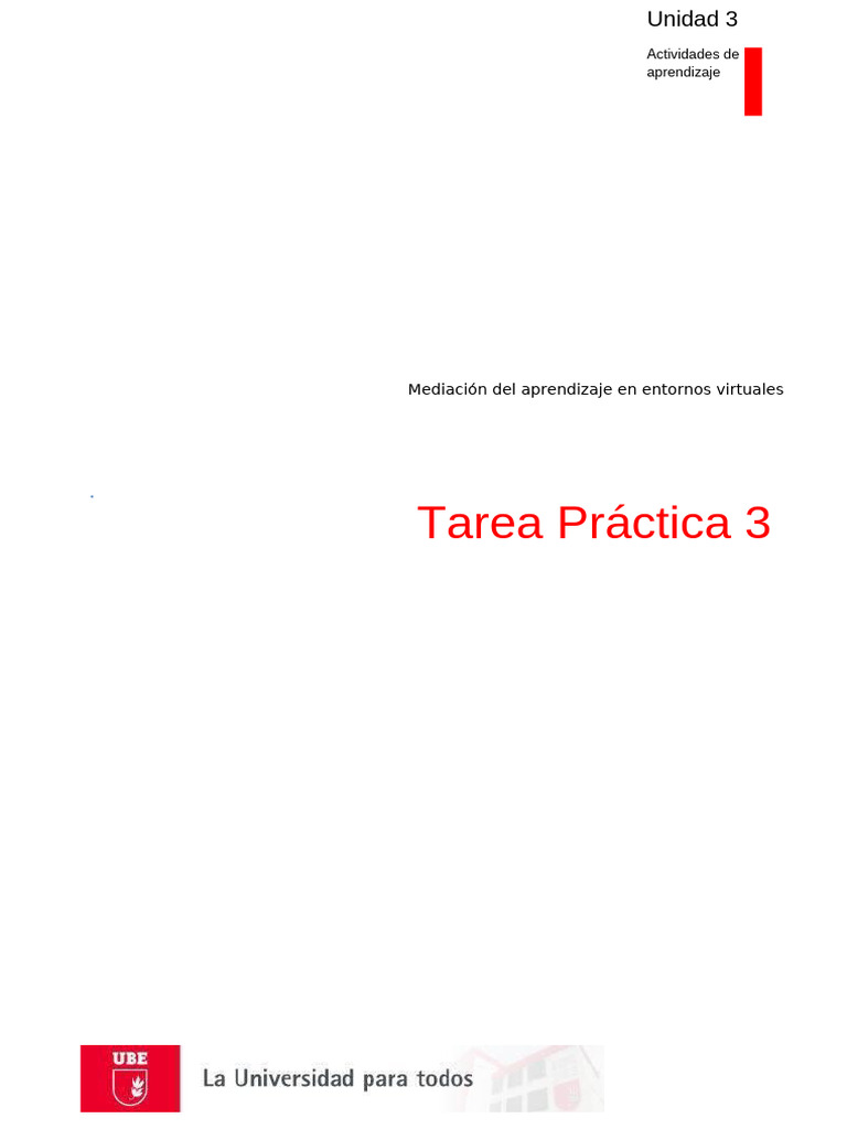 Tarea Práctica 3 | PDF | Aprendizaje | Enseñando