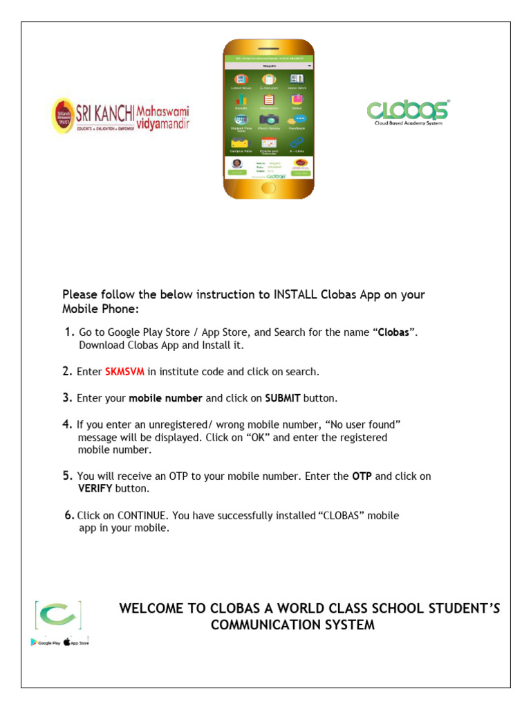 Clobas Mobile App Installation Procedure | PDF