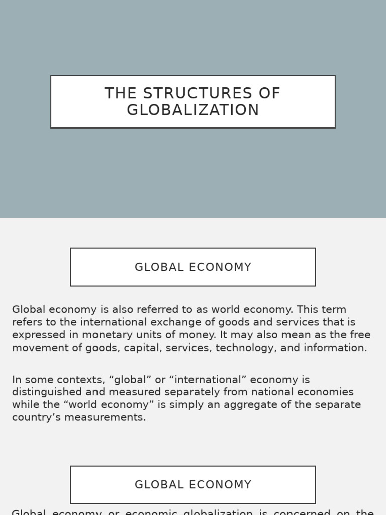 The Structure of Globalization | PDF | International Financial Institutions | Economic Globalization