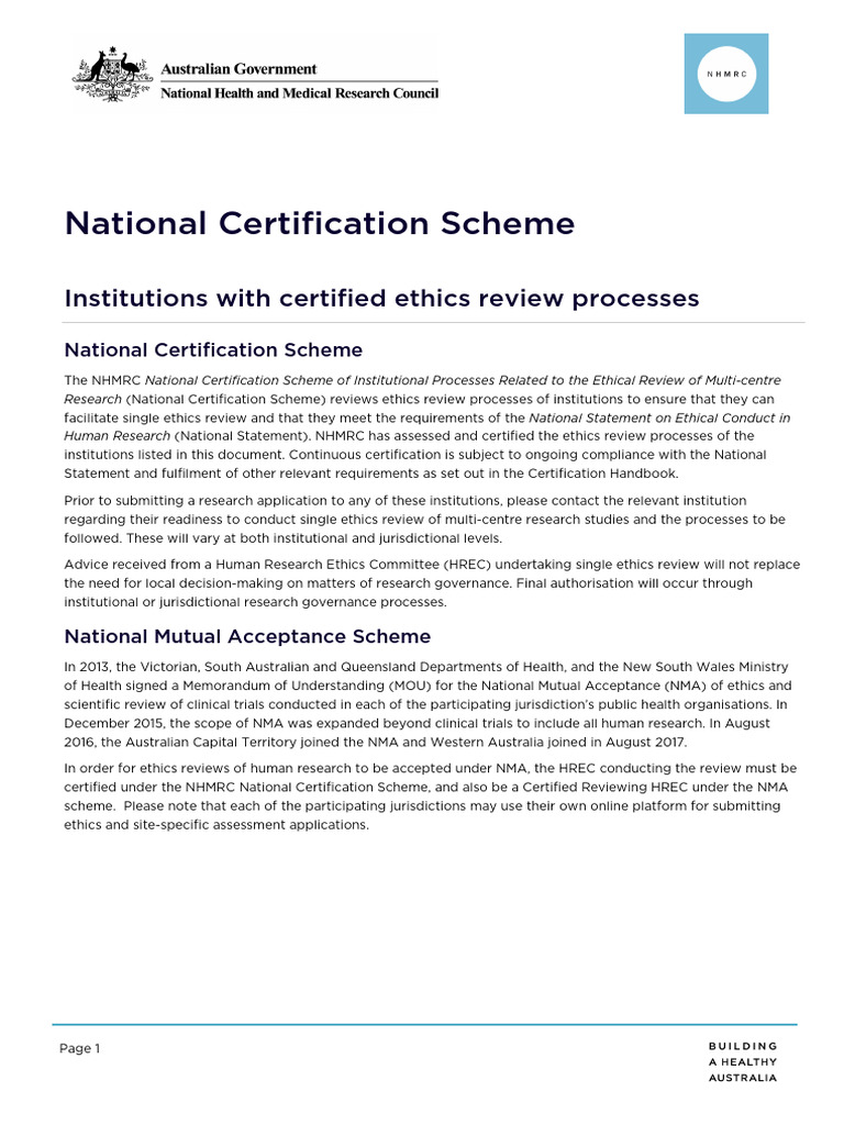List of Certified Institutions | PDF | Clinical Trial | Phases Of ...