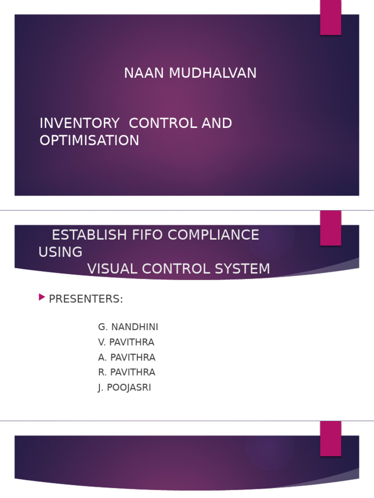 Naan Mudhalvan .Project Ppt(1) | PDF | Inventory | Business