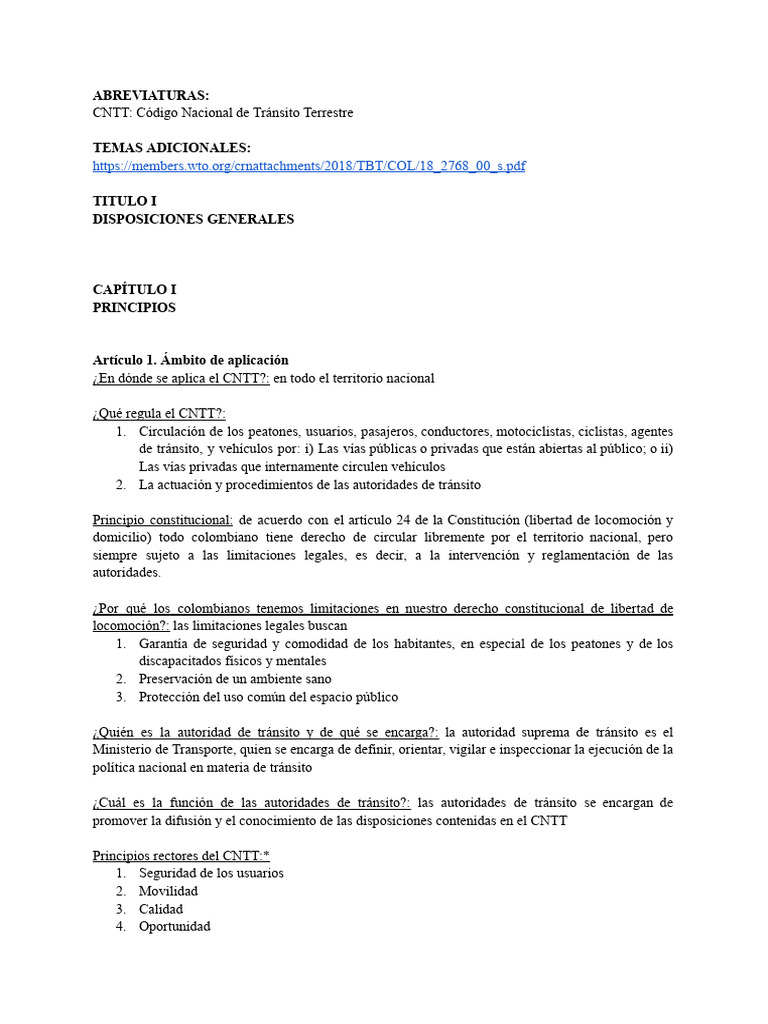 Ley 769 de 2002: Código de Tránsito | PDF | Tráfico | Peatonal