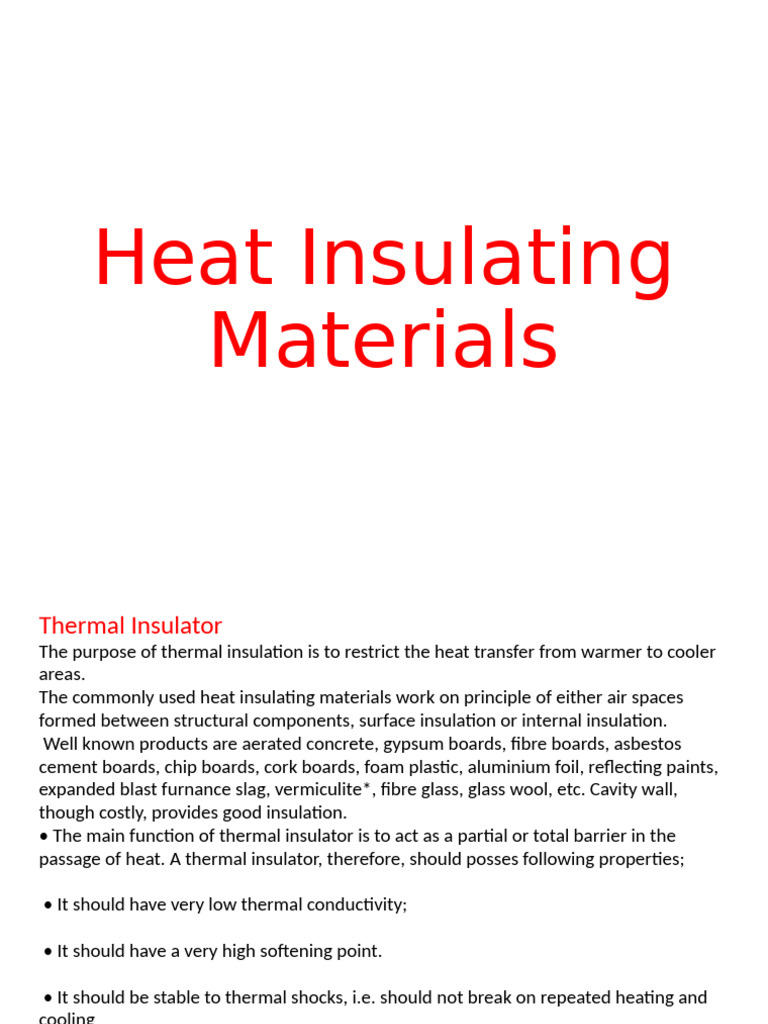 Heat Insulating Materials Abca | PDF | Thermal Insulation | Polystyrene