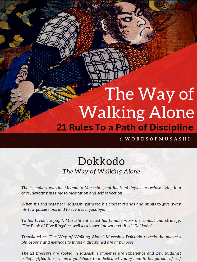 Dokkodo - The Way of Walking Alone | PDF | The Book Of Five Rings