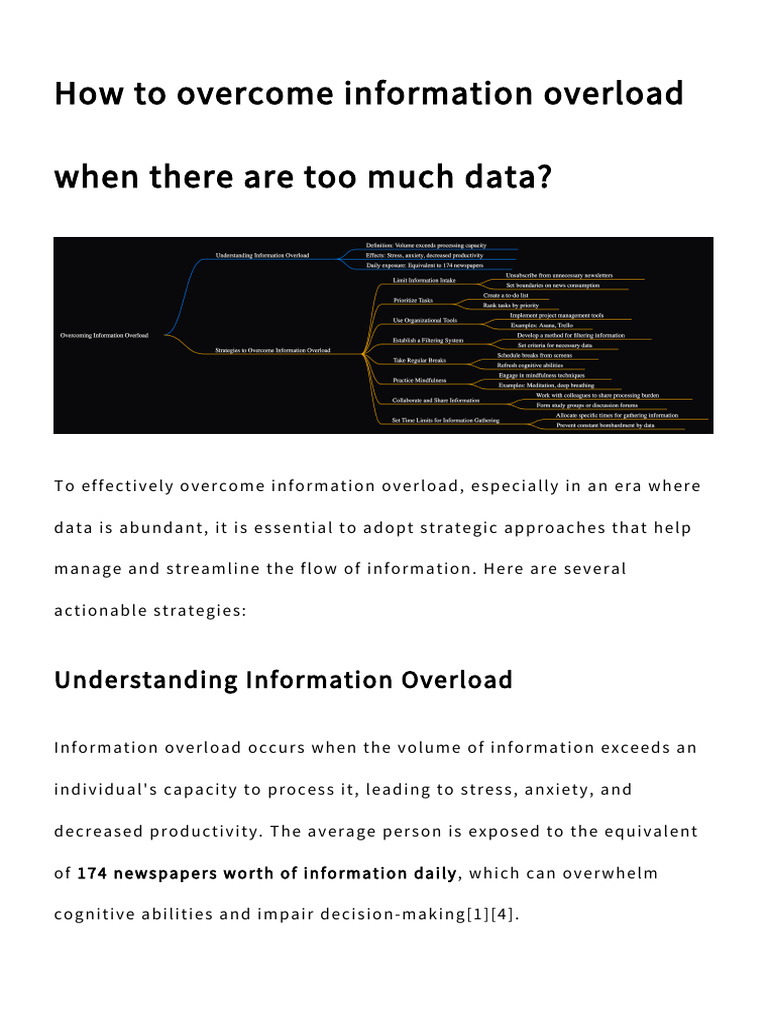 Strategies to Combat Information Overload | PDF | Information | Mindfulness