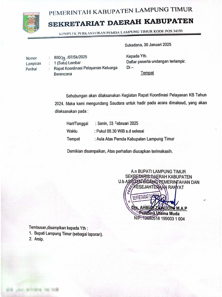 Undangan Rakor | PDF