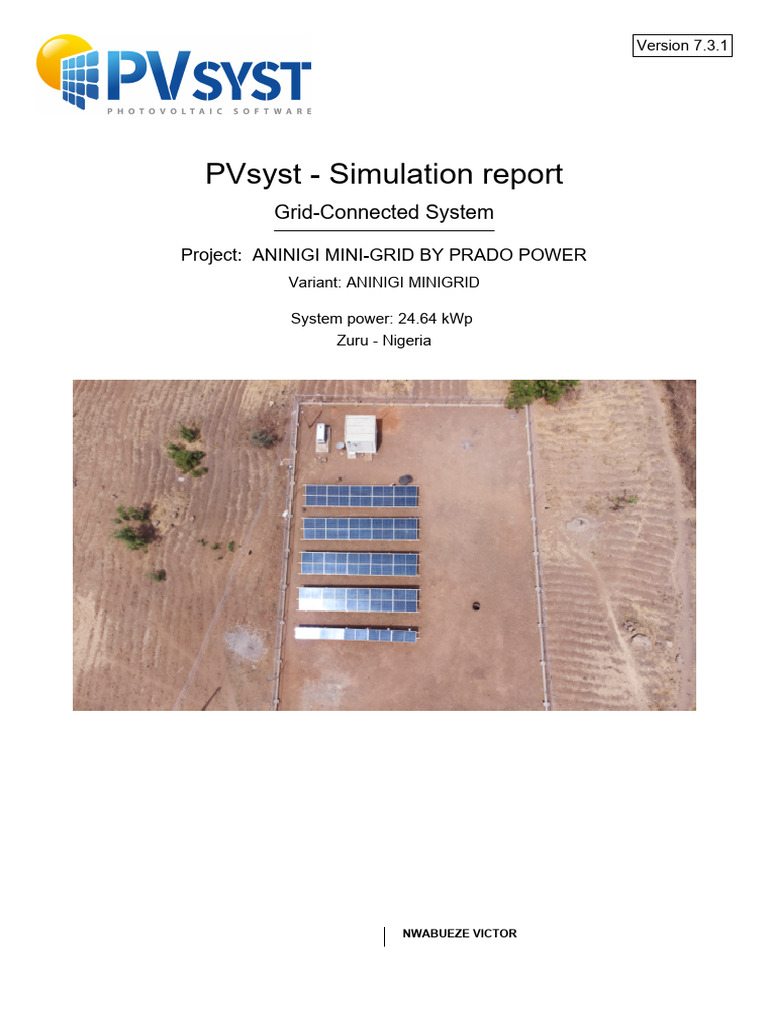 PVsyst - Simulation Report - Example | PDF | Photovoltaic System ...