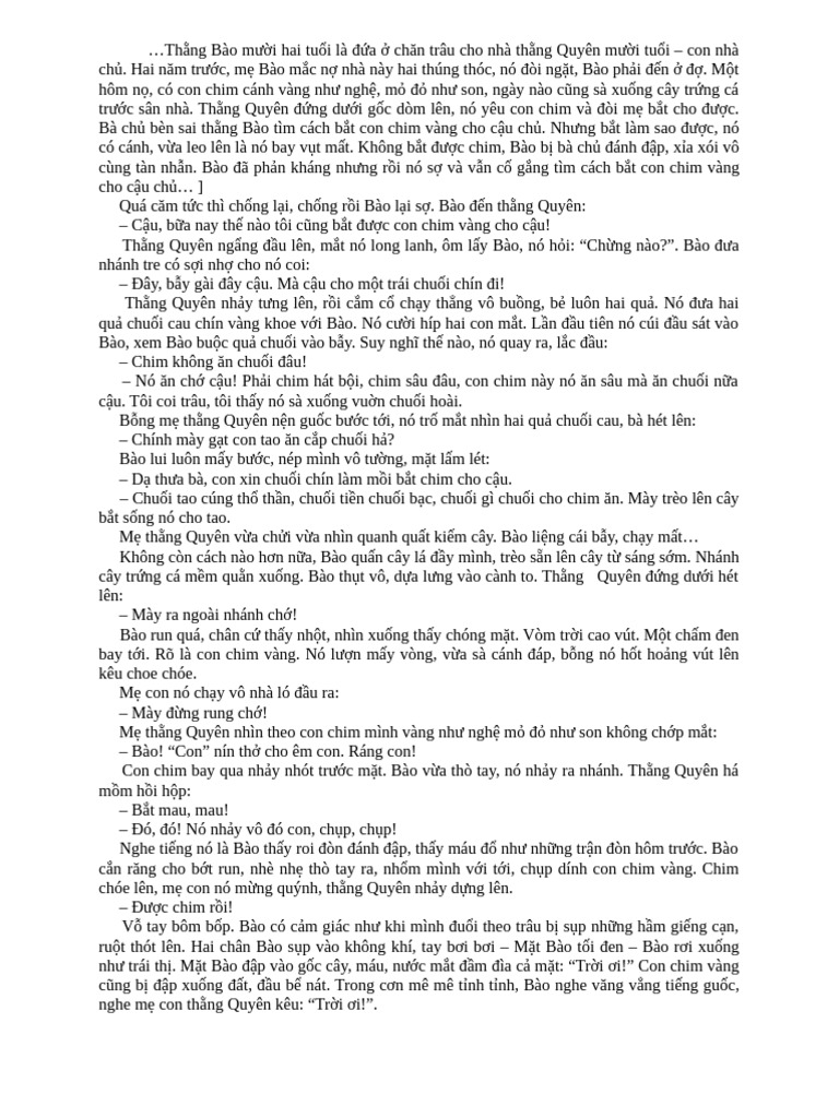 Con Chim Vàng | PDF