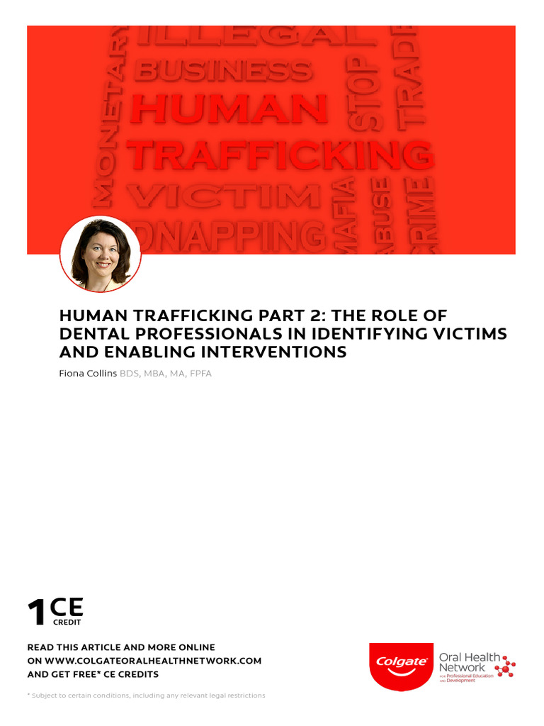 Human Trafficking Part 2 The Role of Dental Professionals in ...